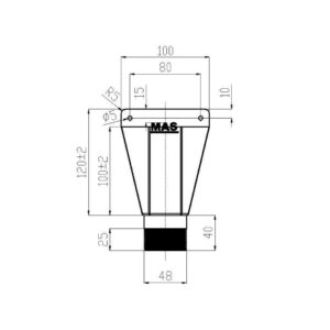 Tundish On Wall Stainless Steel by MAS | Grates 2 Go